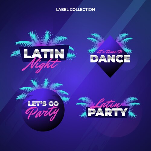 Gradient latin dance party template Royalty Free Vector