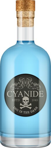 Realistic poison bottle Royalty Free Vector Image