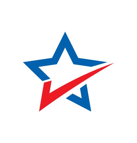 Star and lighting logo Royalty Free Vector Image