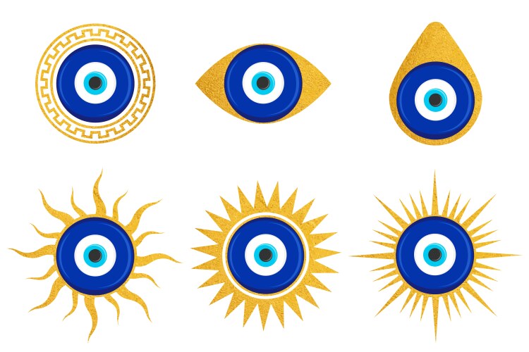 Set of turkish eye Royalty Free Vector Image - VectorStock