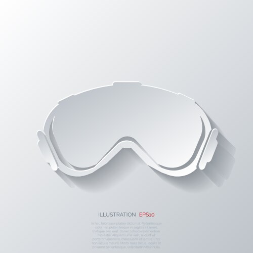 Ski goggles line Royalty Free Vector Image - VectorStock