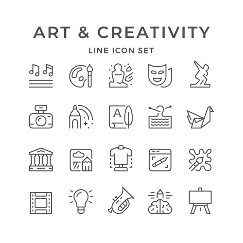 Business management line icons pack 41 Royalty Free Vector