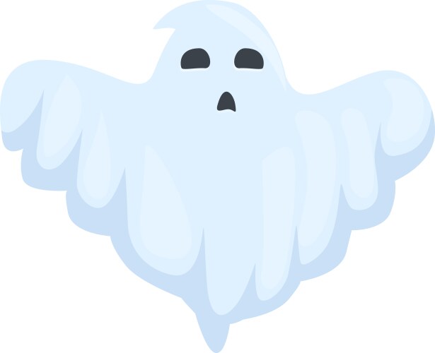 Cute ghost character floating and saying boo Vector Image