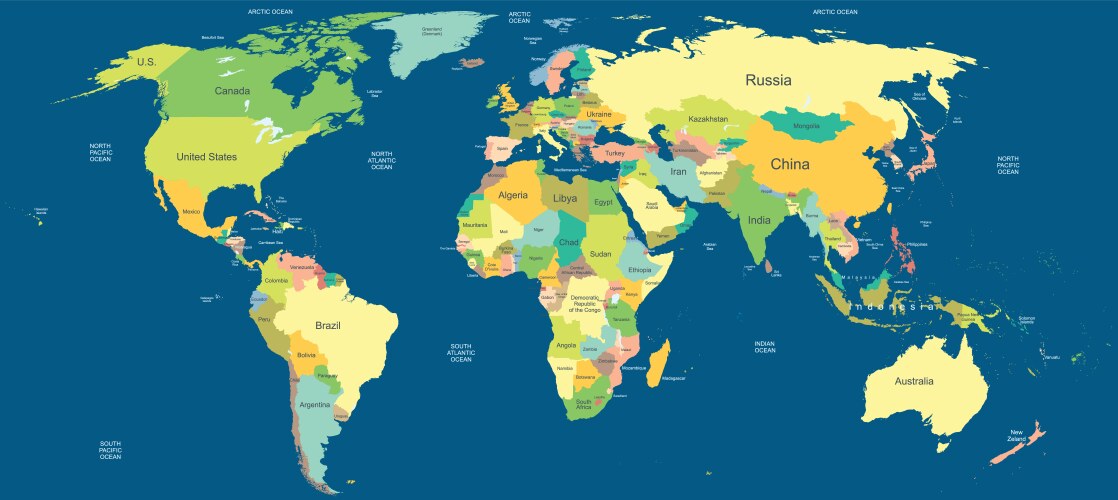 Globes and world map Royalty Free Vector Image