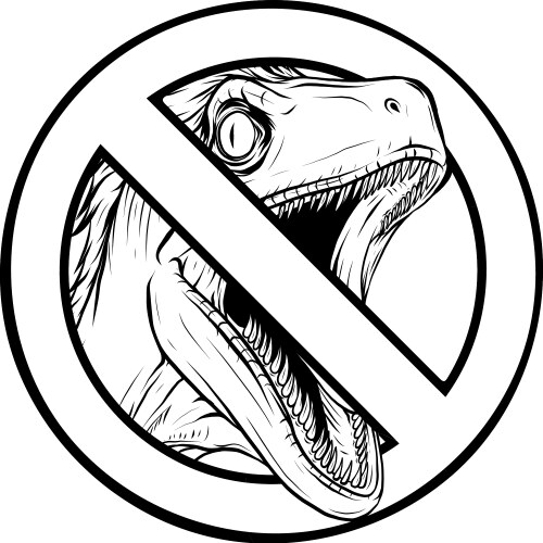 Raptor dinosaur paw print logo Royalty Free Vector Image