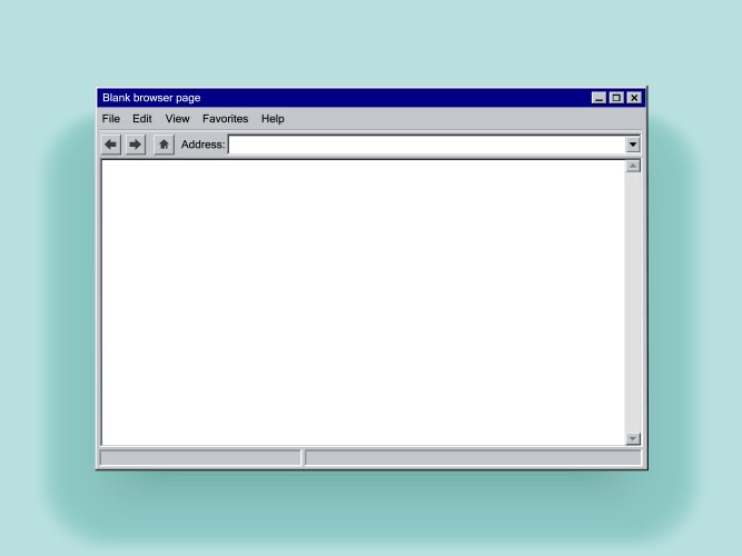 Retro computer window old user interface warning Vector Image