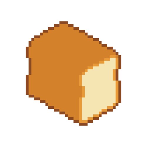 Sliced bread pixel art pixelated food rooty 8 bit Vector Image
