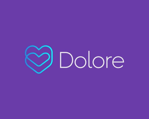 Two hearts and endless loop symbol logo infinity Vector Image