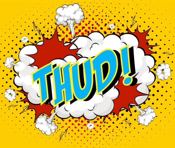 Crash rainbow text explosion effect blast comic Vector Image