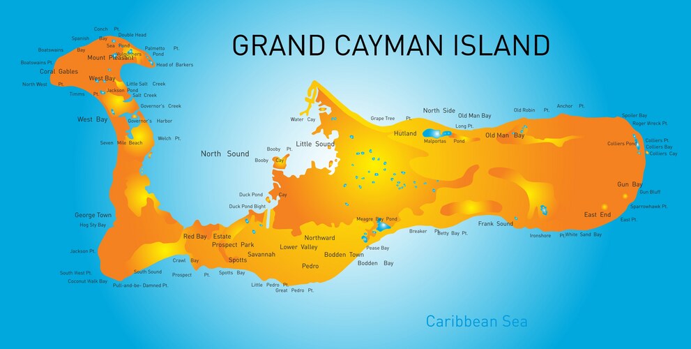 Cayman island map Vector Images & Graphics for Commercial Use | VectorStock