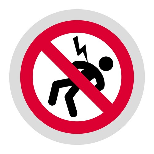 Danger sign do not open this door Royalty Free Vector Image