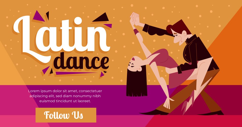Hand drawn flat design latin dance party template Vector Image