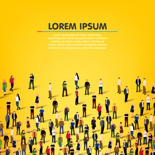 Large group of people crowd seamless background Vector Image