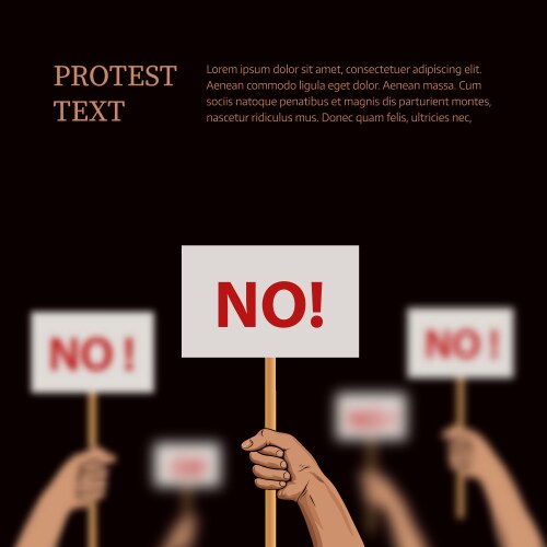 Protest poster with text black lives matter blm Vector Image