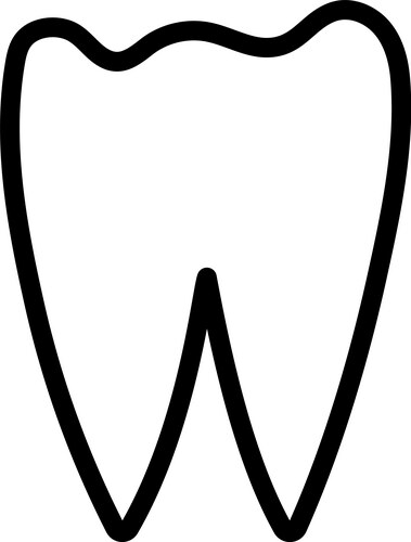 Tooth icon symbol pictogram isolated Royalty Free Vector