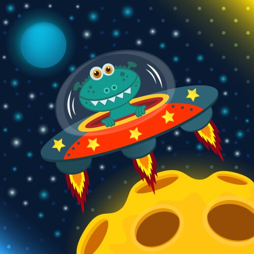 Ufo alien Royalty Free Vector Image - VectorStock