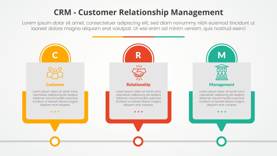 Crm customer relationship management infographic Vector Image