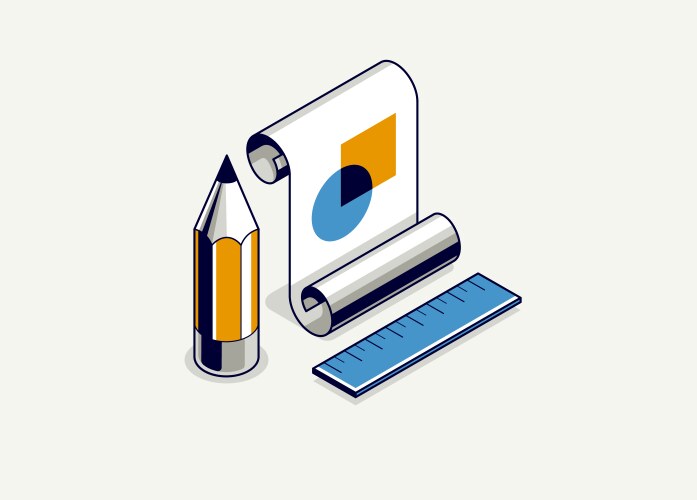 Engineering project concept paper document Vector Image