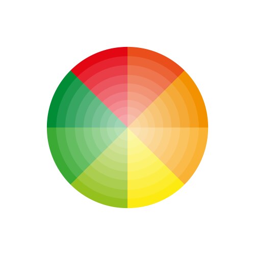 Green circular palette gradient color Royalty Free Vector