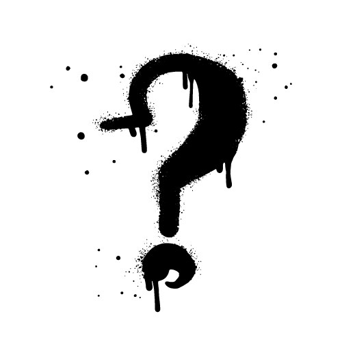 Spray painted graffiti question marks Royalty Free Vector