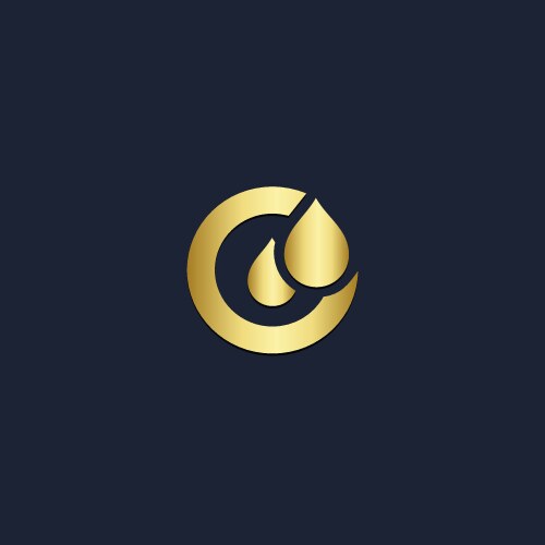 Chef cook food gold logo Royalty Free Vector Image