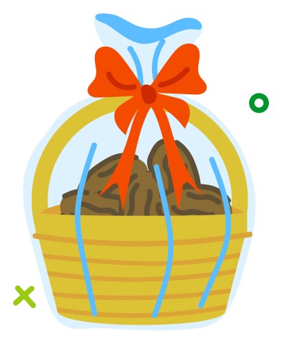 Gift hamper Royalty Free Vector Image - VectorStock