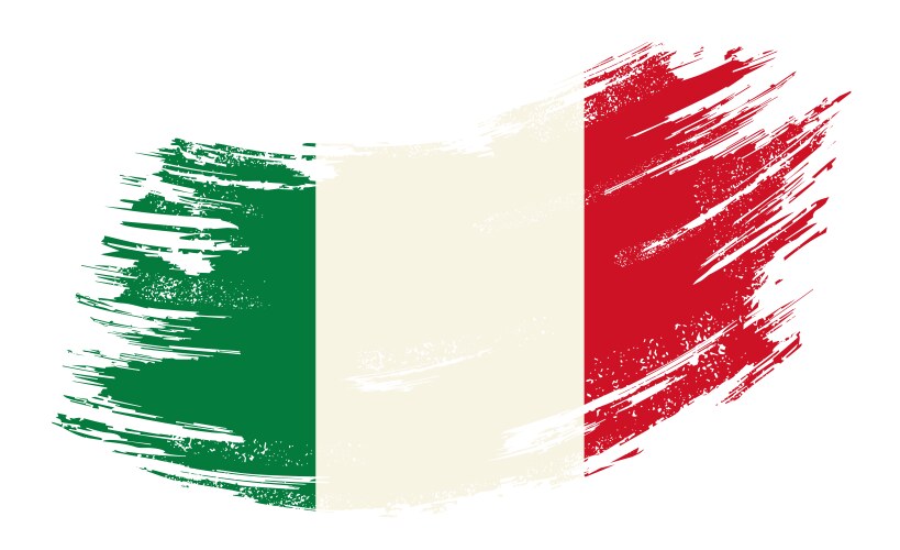 Italian flag wavy abstract background Royalty Free Vector