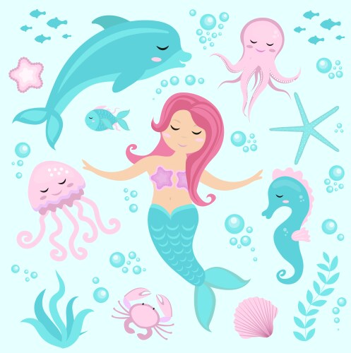 Little Mermaid Vector Images (over 7,000)
