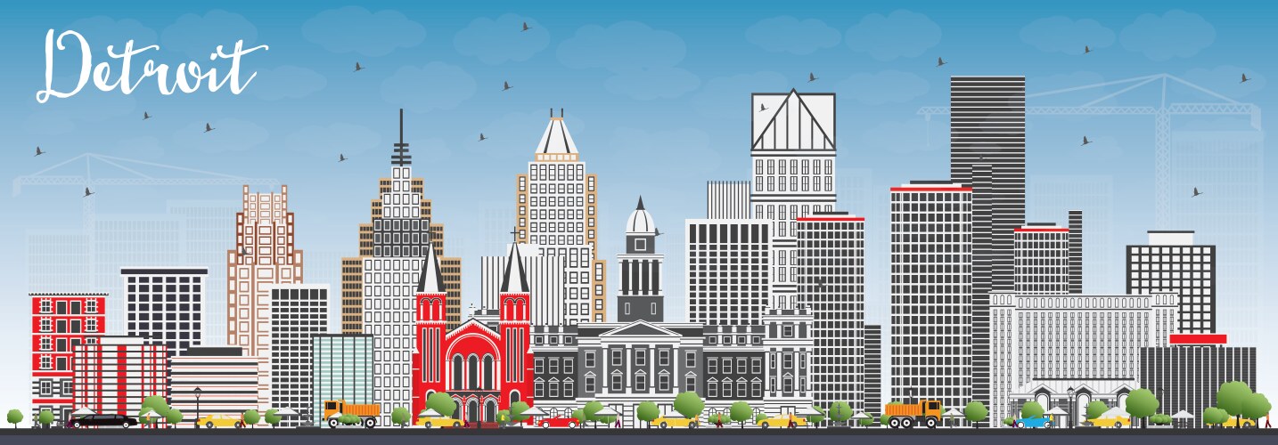 Detroit Skyline Vector Images (over 220)