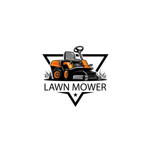 Lawn garden maintenance with spraying logo Vector Image