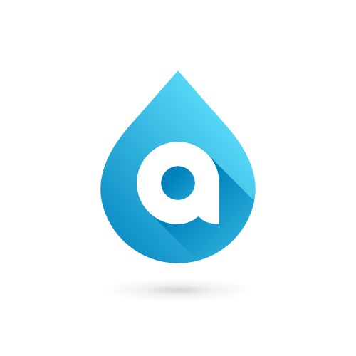 Water drop h2o logo icon Royalty Free Vector Image