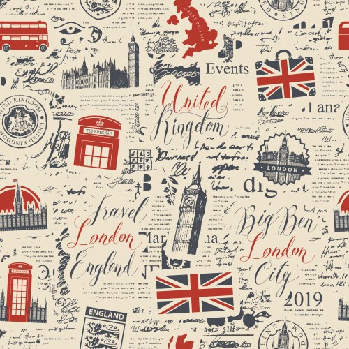 London seamless pattern Royalty Free Vector Image