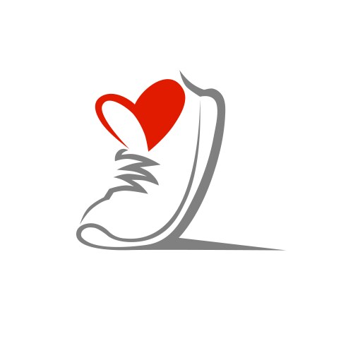 Shoes care logo design Royalty Free Vector Image