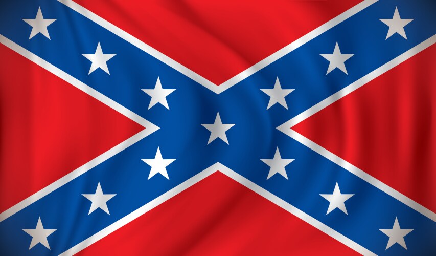 Confederate rebel flag Royalty Free Vector Image