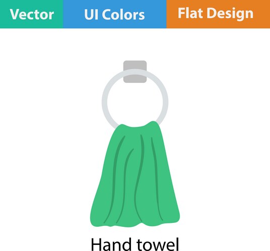 Hand towel icon Royalty Free Vector Image - VectorStock