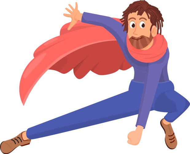 Office superhero man work superpower cartoon Vector Image