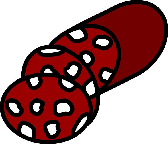 Salami icon Royalty Free Vector Image - VectorStock