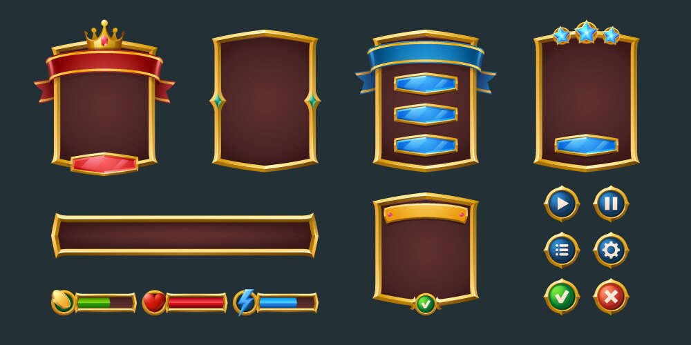 Game Menu Buttons Vector Images (over 8,100)