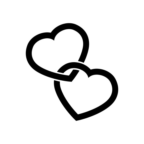 Two Joined Hearts Vector Images (over 4,000)