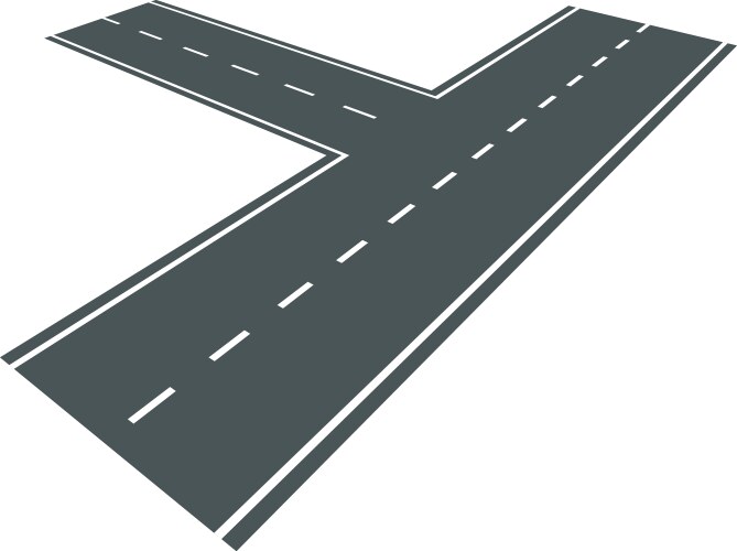 Street path way asphalt road crossing Royalty Free Vector