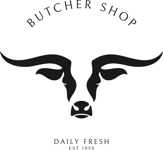 Bull logo Royalty Free Vector Image - VectorStock