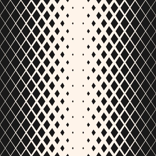 Halftone seamless pattern with diamond shapes Vector Image
