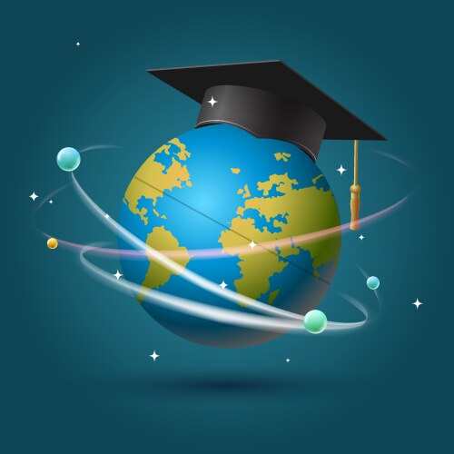 Graduation Globe Cap Vector Images (over 6,400)