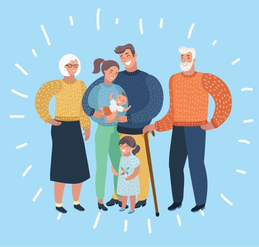 Family portrait Royalty Free Vector Image - VectorStock