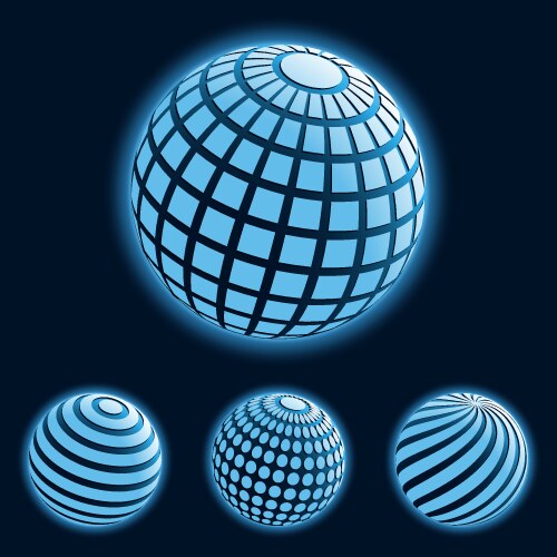 Abstract global icon Royalty Free Vector Image