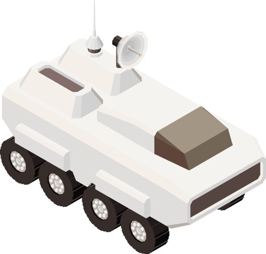 Cartoon robotic mars rover Royalty Free Vector Image