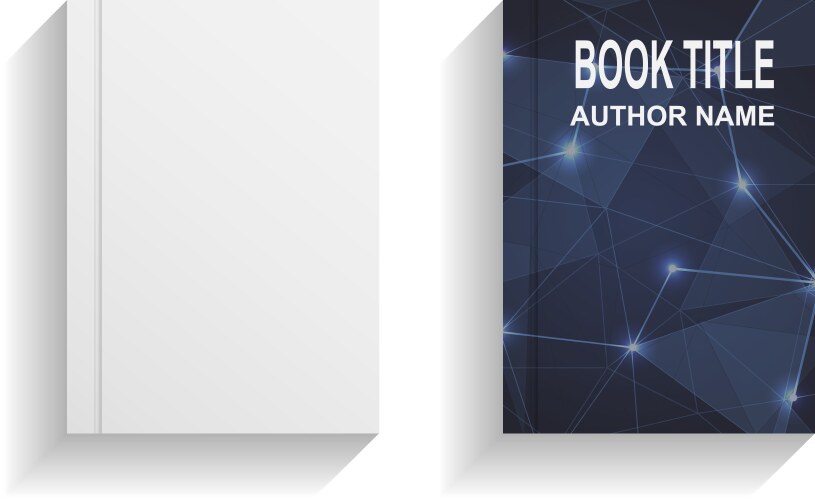Abstract book cover design with a galaxy Vector Image