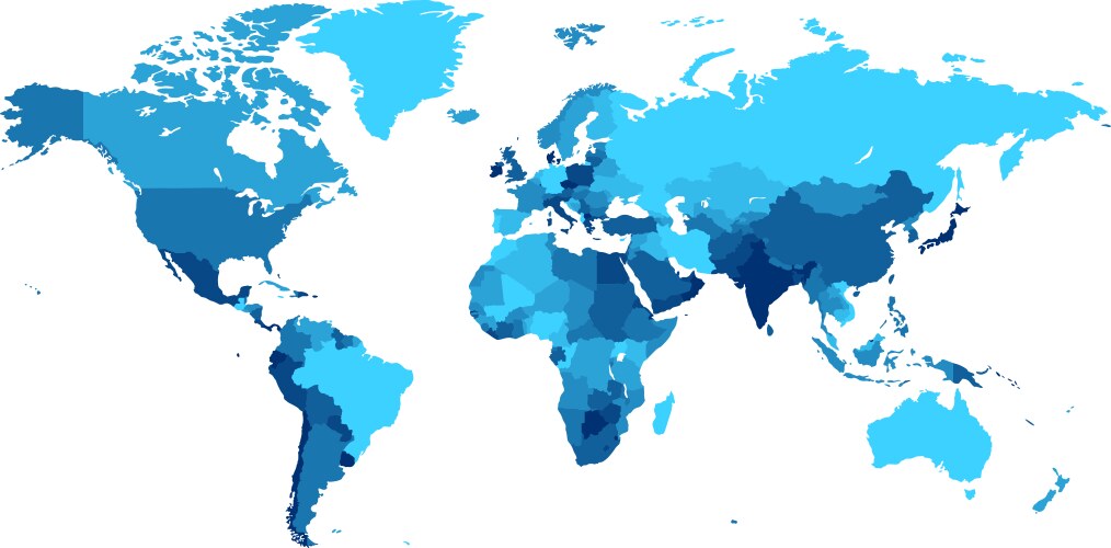 World Map Continents Vector Vector Continent & Region Maps | Free