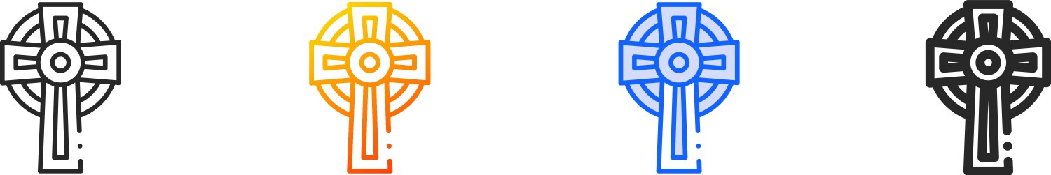 Confirmation iconthin linear gradient blue stroke Vector Image