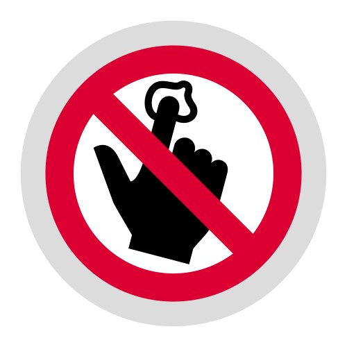 No entry prohibited sign forbidden modern round Vector Image